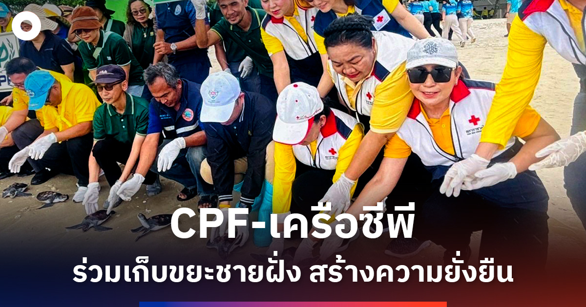 CPF - เครือซีพี ร่วมเก็บขยะชายฝั่ง สร้างความยั่งยืน